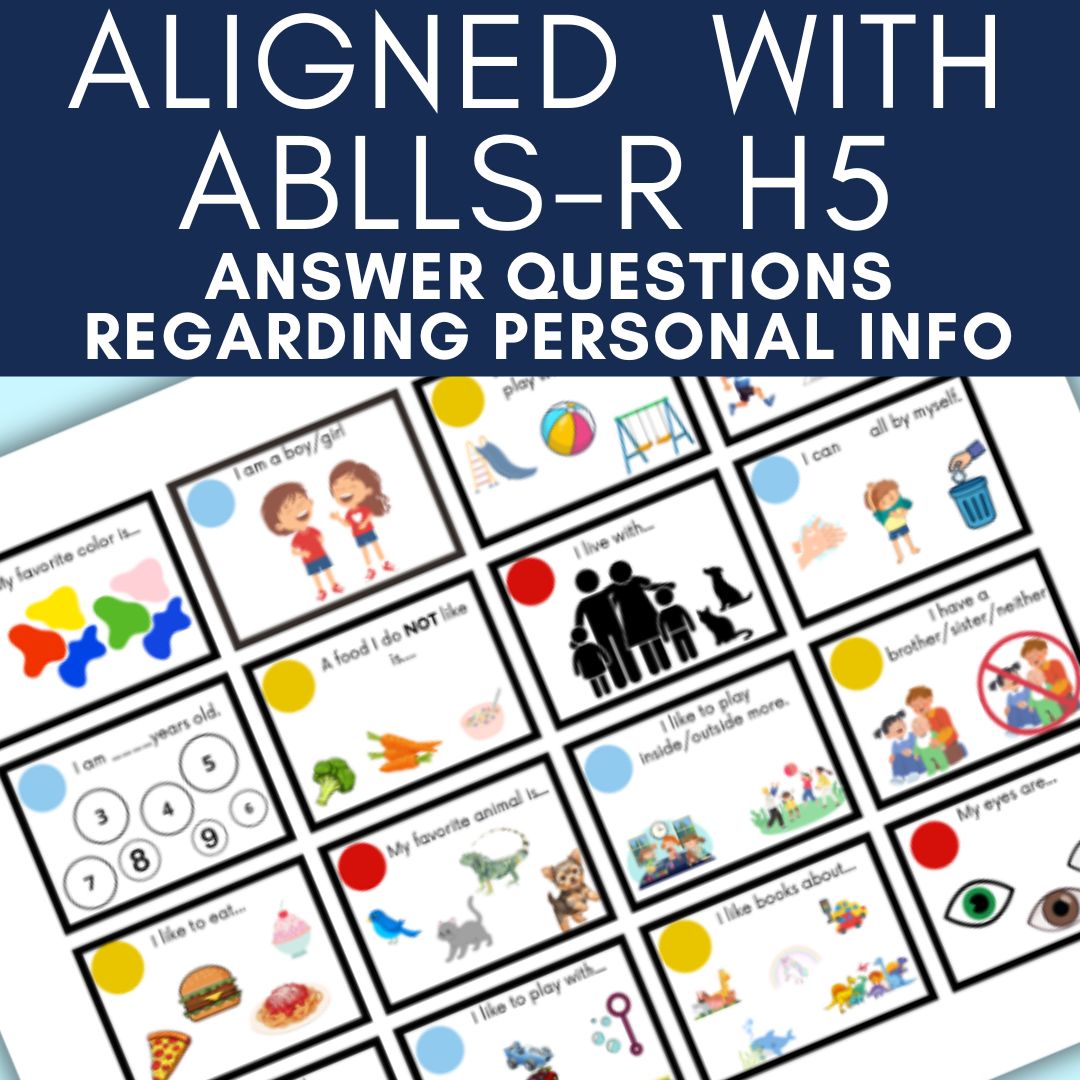 All About Me Worksheets Autism SEL Aligns with ABLLS-R H5 Answer ...