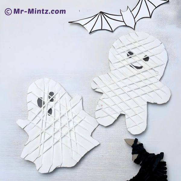 Printable Halloween Craft Templates – Ghost, Mummy, Bat & Witch Hat ...