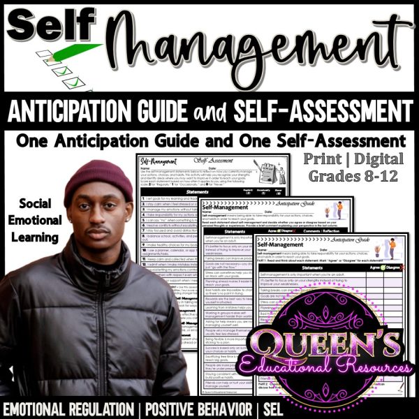 Self-Management Anticipation Guide and Self-Assessment | SEL | Made By ...