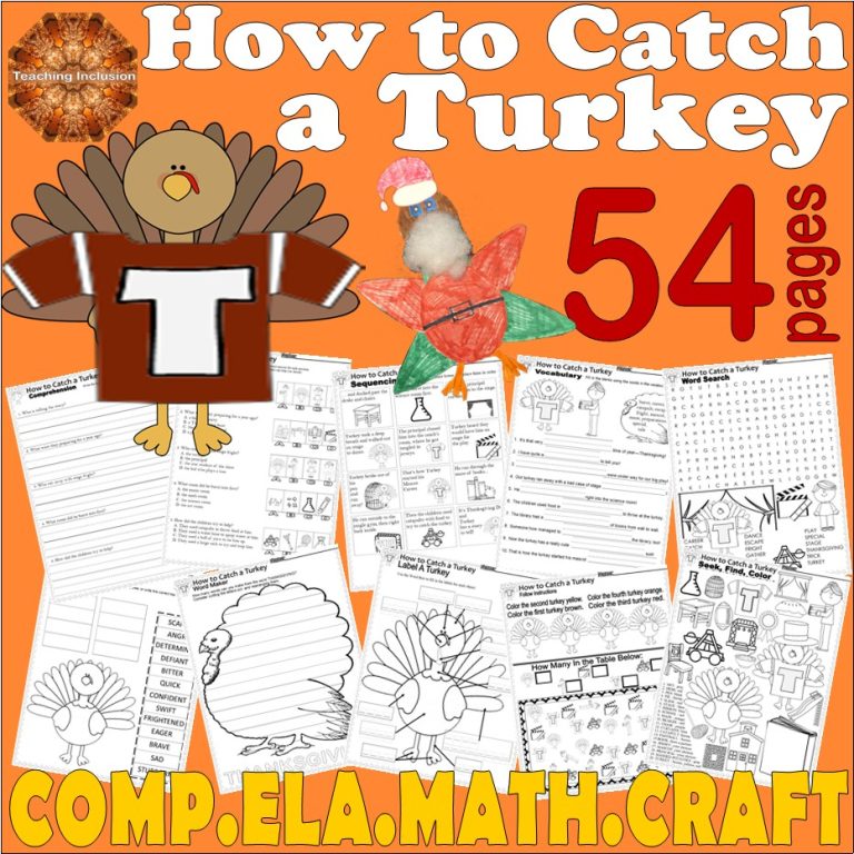 How to Catch a Turkey Thanksgiving Read Aloud Book Companion ...