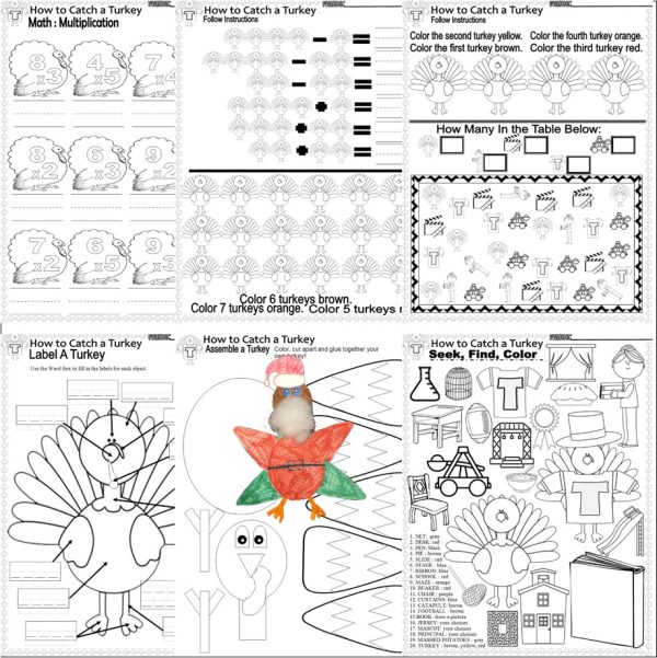 How to Catch a Turkey Thanksgiving Read Aloud Book Companion ...