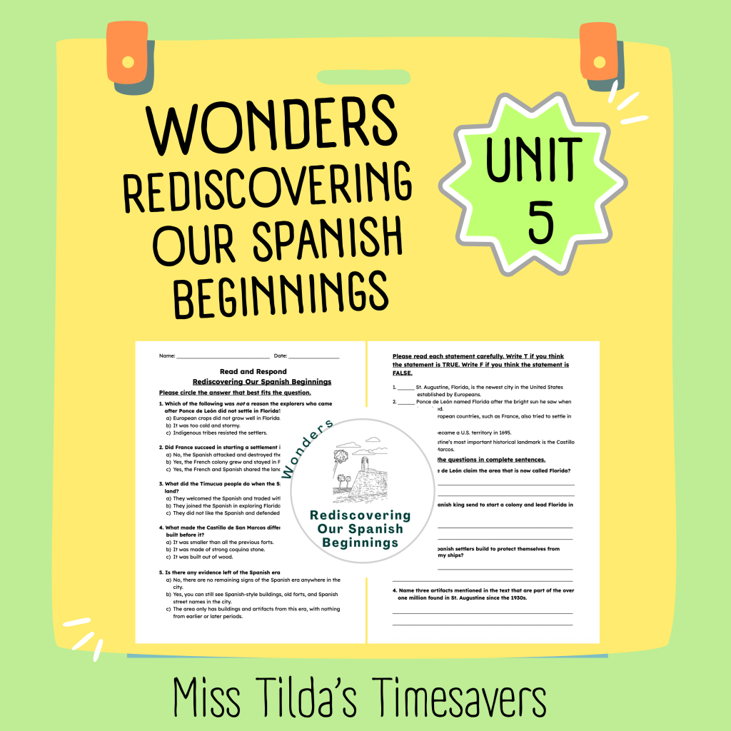 Rediscovering Our Spanish Beginnings - Grade 4 Wonders | Made By Teachers
