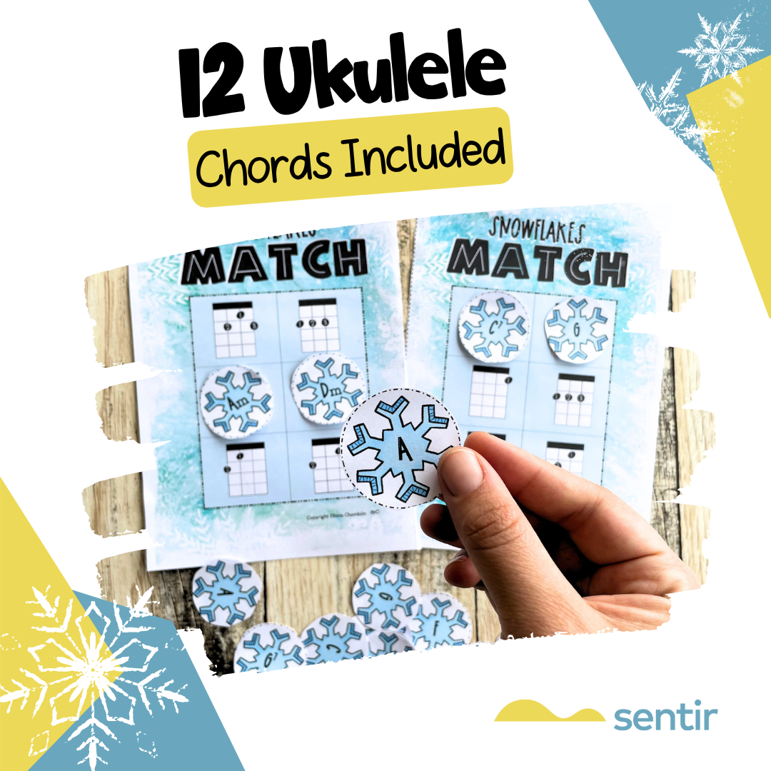Ukulele Chords Game - Snowflakes Match - Winter Music Game | Made By ...