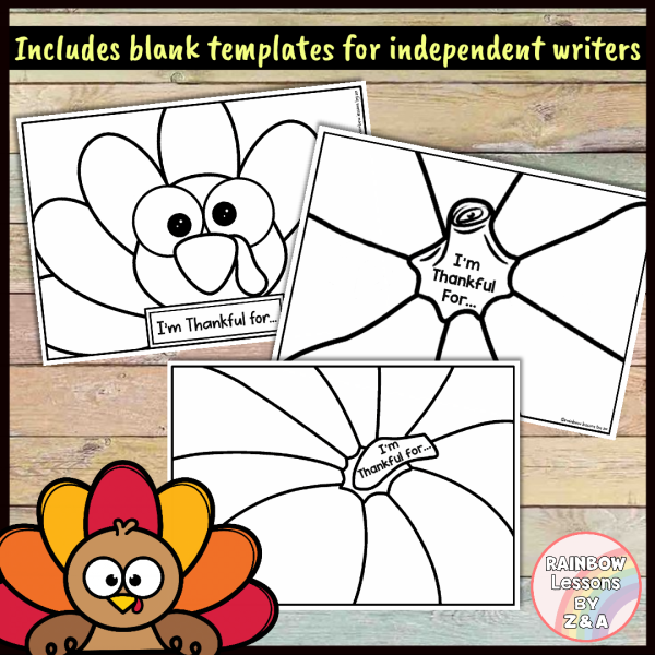 I Am Thankful Writing | Thanksgiving Writing Activity | Thanksgiving ...