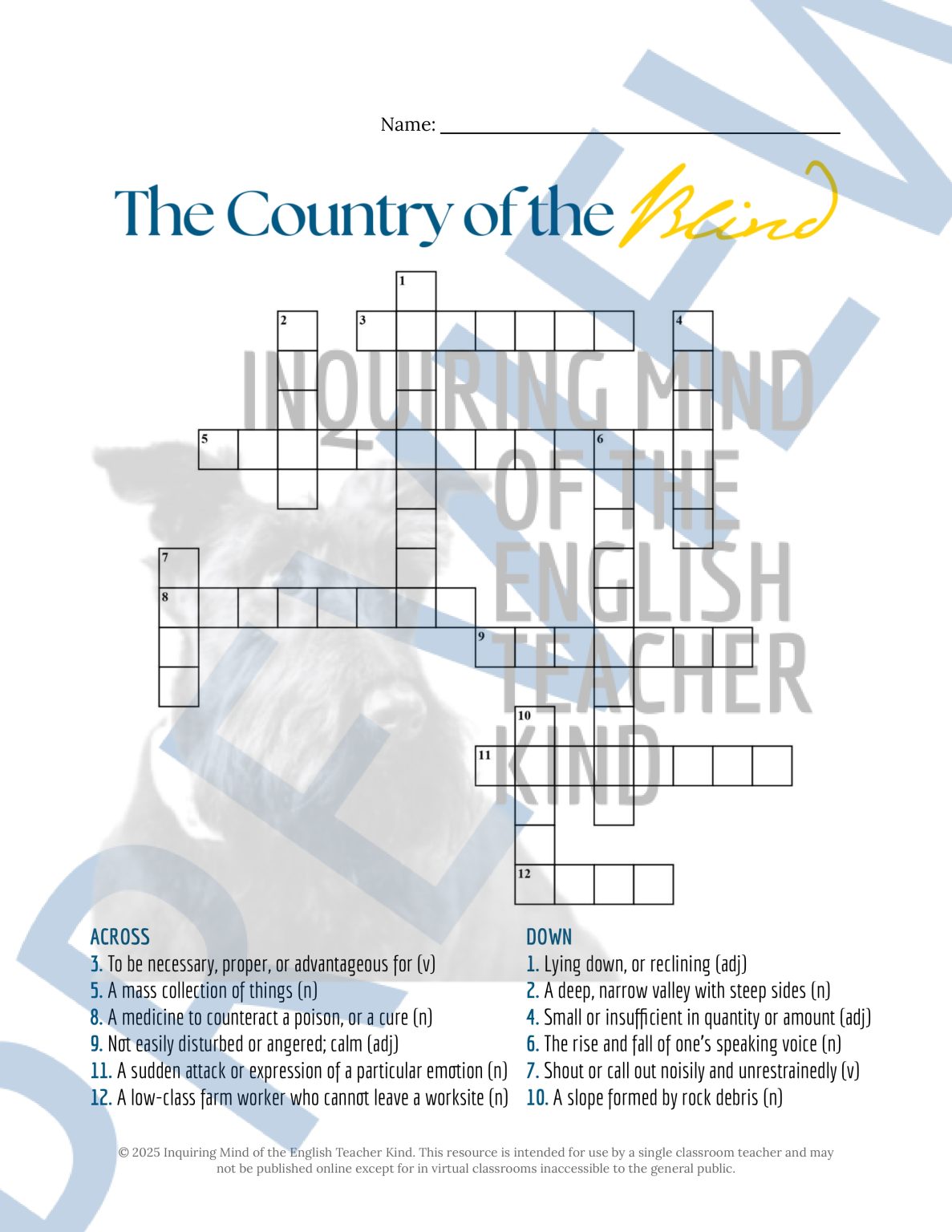 "The Country of the Blind" by H. G. Wells Quiz, Analysis Worksheet, and ...