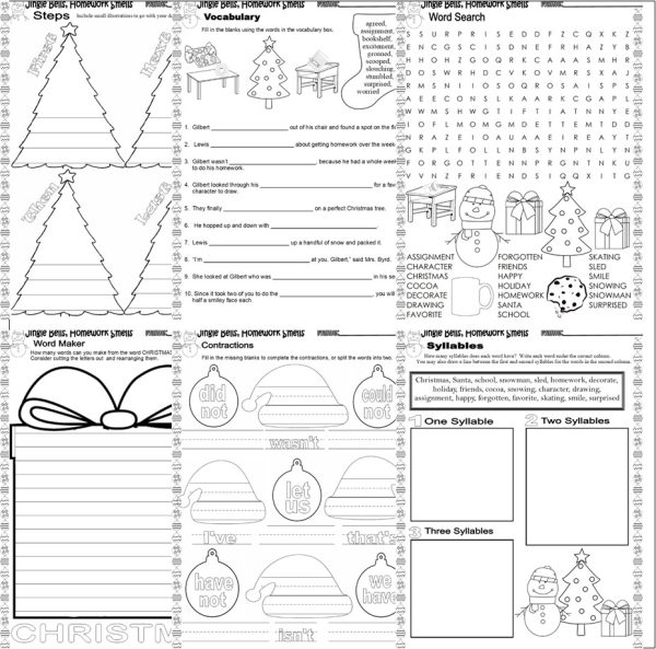 Jingle Bells Homework Smells Christmas Read Aloud Book Companion ...