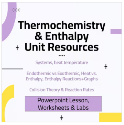 Thermochemistry & Enthalpy Bundle - Lessons, Worksheets & Labs | Made ...