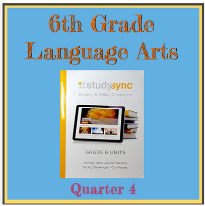 Quarter 4 of 6th Grade StudySync Lessons, Worksheets & Test | Made By ...