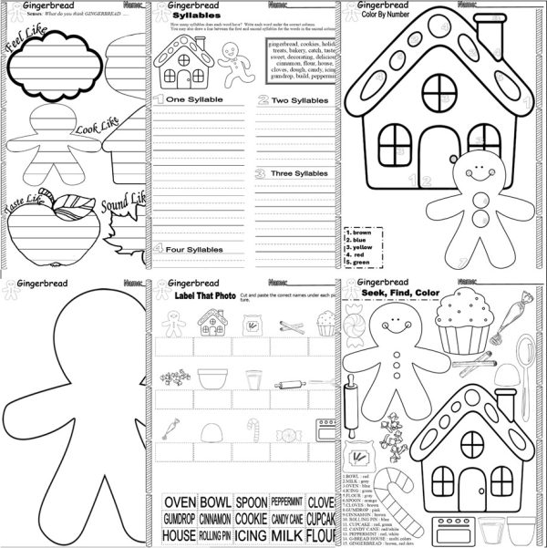 Gingerbread Man Themed Activities Crafts Worksheets ELA Math Writing ...