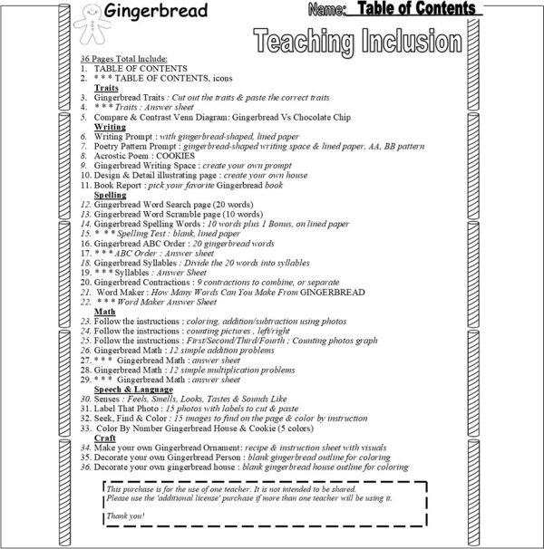 Gingerbread Man Themed Activities Crafts Worksheets ELA Math Writing ...