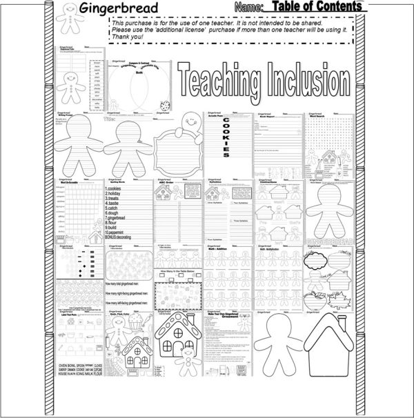 Gingerbread Man Themed Activities Crafts Worksheets ELA Math Writing ...