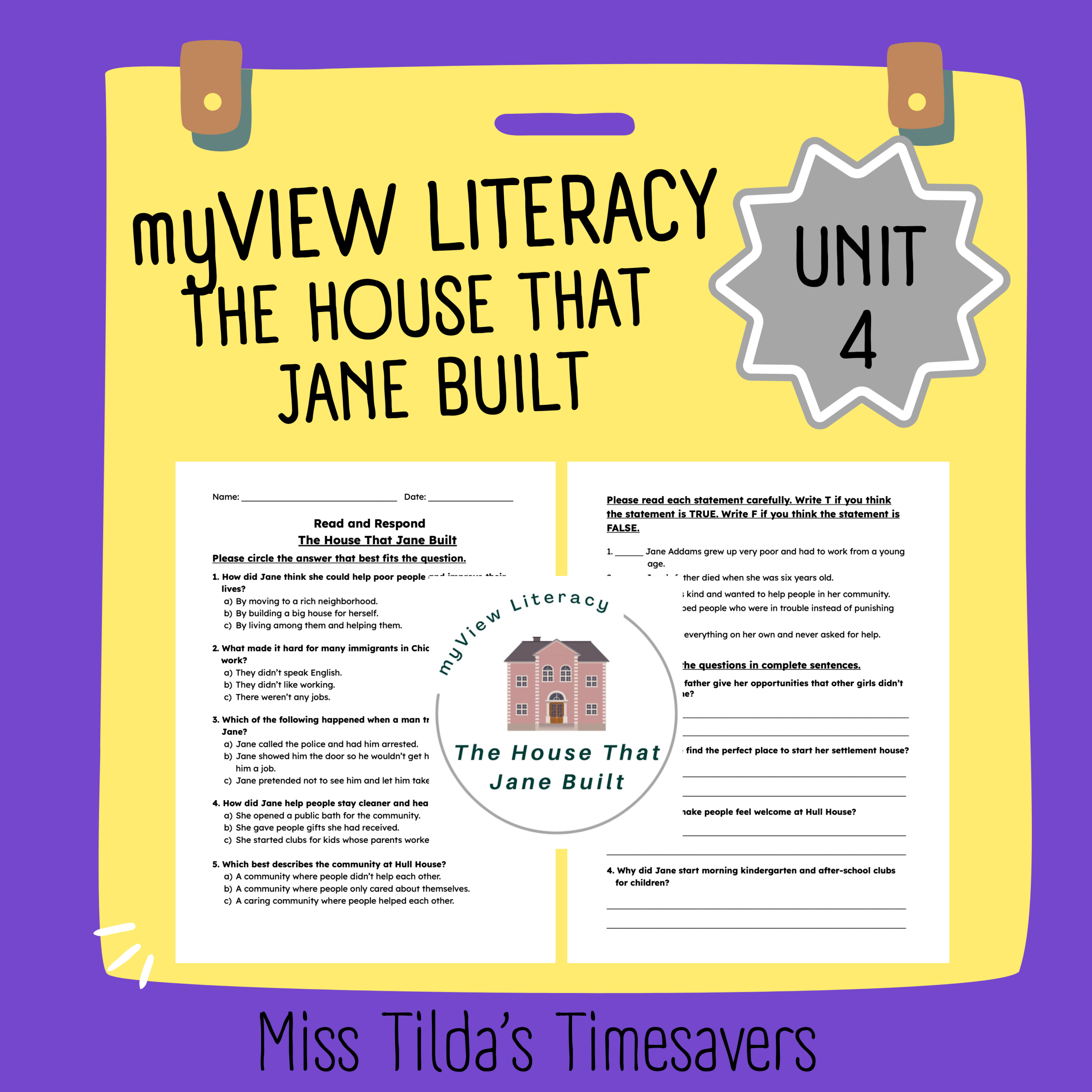 4th Grade Reading Street Activity Pack - Unit 6 | Made By Teachers