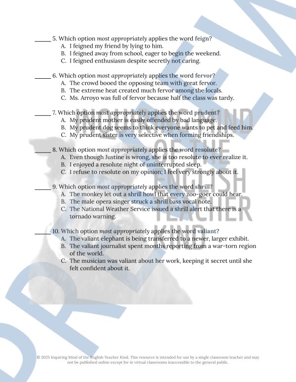 Twelfth Night Act 1 Vocabulary Activities | Word Search | Crossword ...