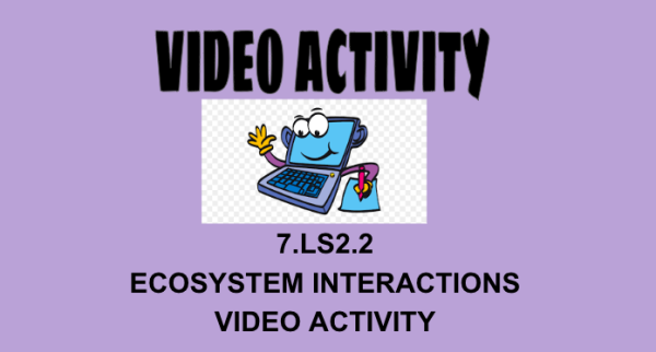 7.LS2.2 Ecosystem Interactions Video Activity - Made By Teachers