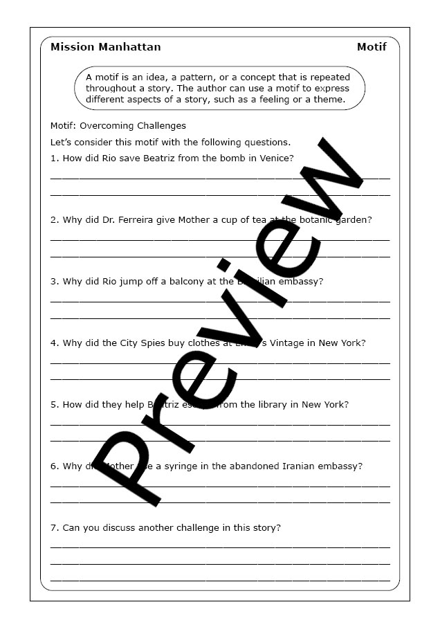 James Ponti "Mission Manhattan" (City Spies #5) worksheets | Made By ...