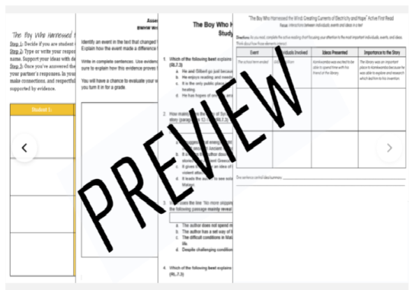 The Boy Who Harnessed The Wind DIGITAL Interactive Powerpoint Reading ...