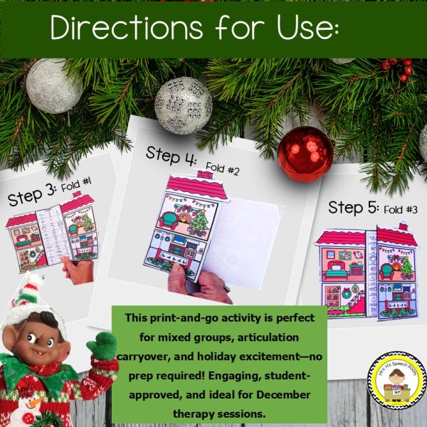 Christmas Elf Speech Therapy Articulation Craftivity Low Prep Engaging ...
