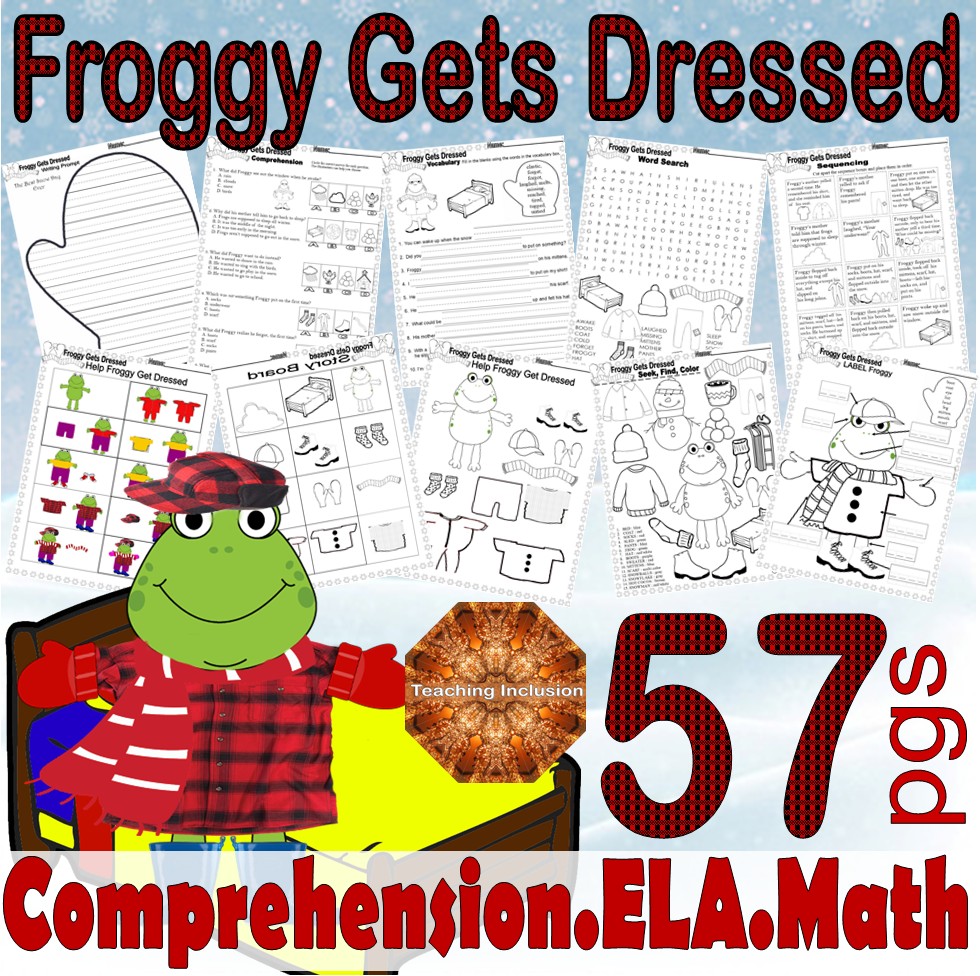 Froggy Gets Dressed Read Aloud Book Companion Reading Comprehension ELA ...
