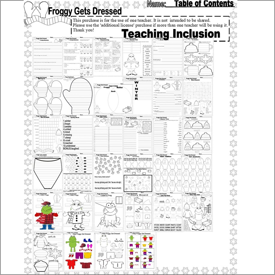 Froggy Gets Dressed Read Aloud Book Companion Reading Comprehension ELA ...