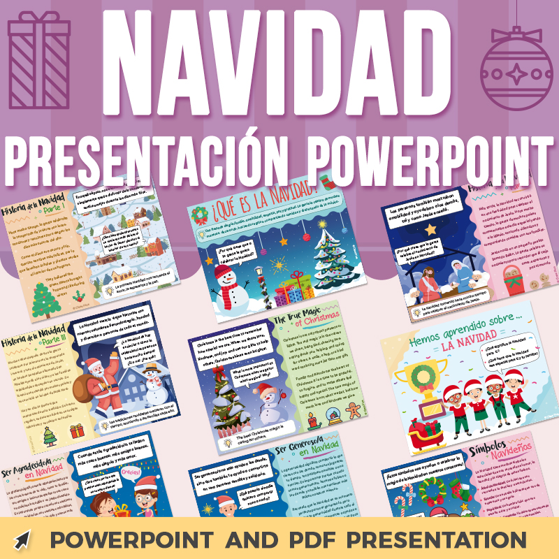 Navidad Actividades Collection Bundle: PowerPoint, Crafts y Escritura 1 ...