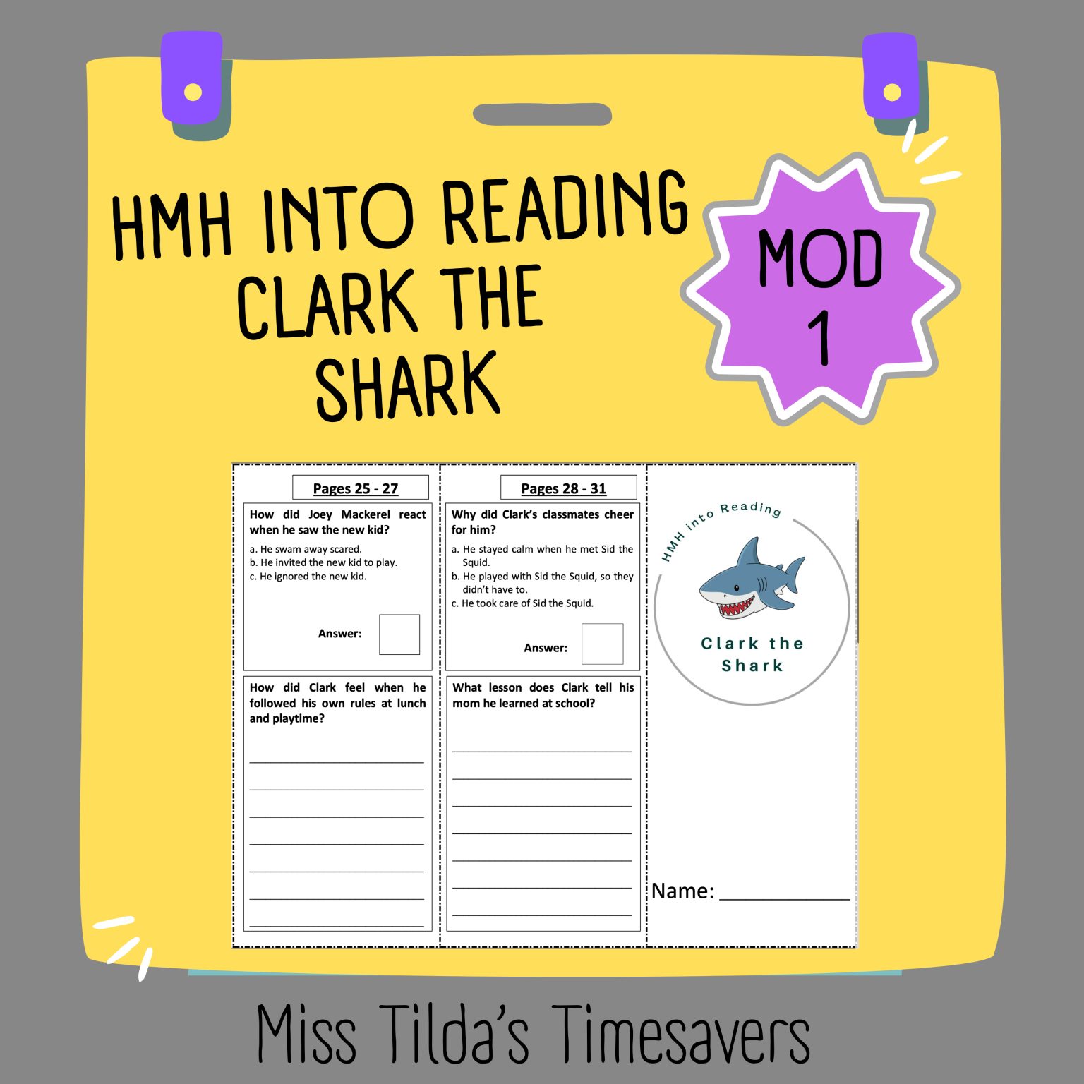 Clark the Shark - Grade 2 HMH into Reading - Made By Teachers