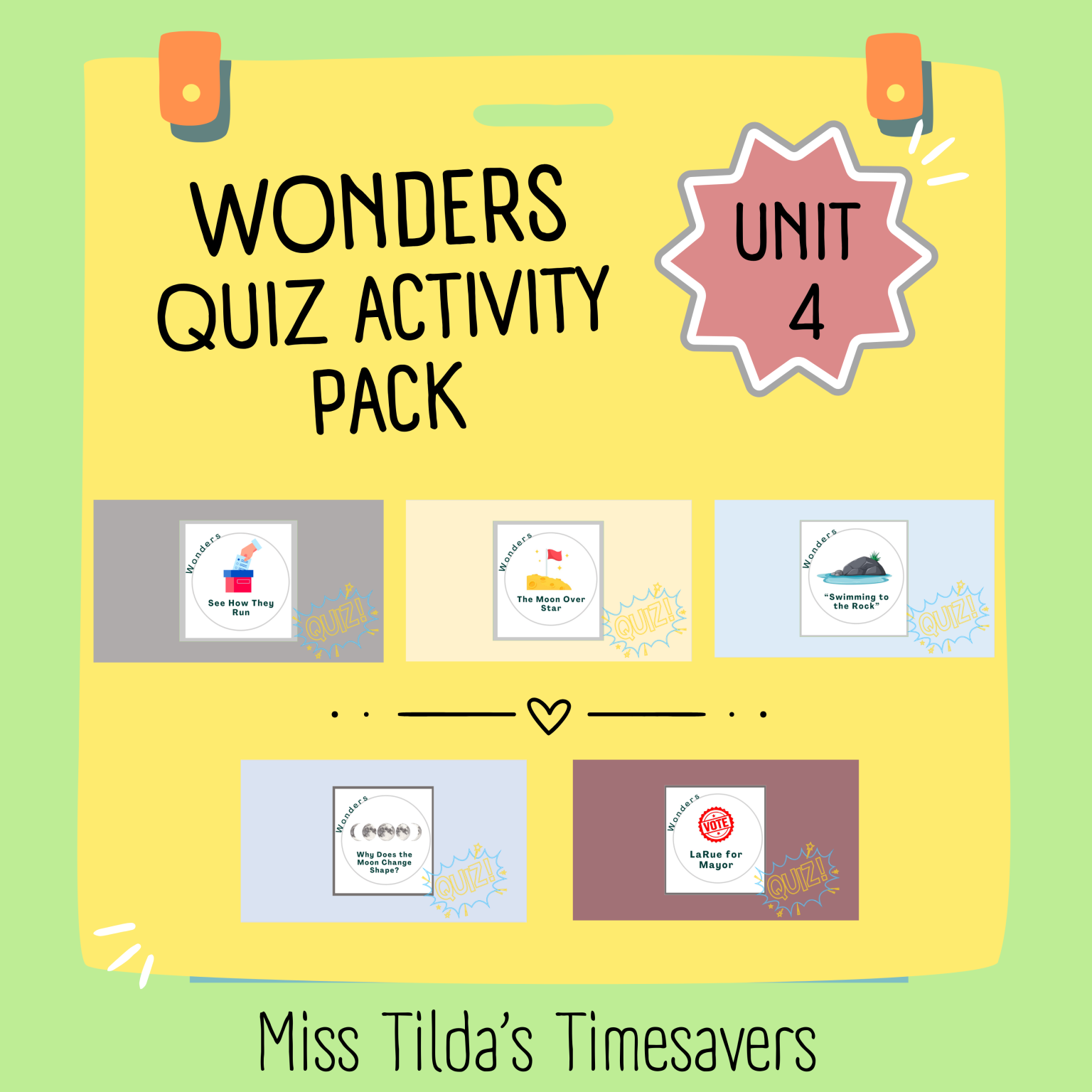 Grade 4 Wonders Unit 4 PowerPoint Assessment Pack - Made By Teachers