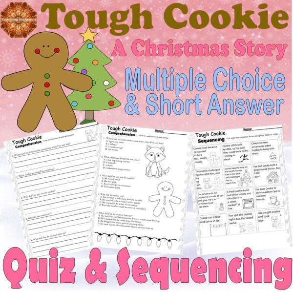 Tough Cookie Christmas Reading Comprehension Quiz Test & Story ...