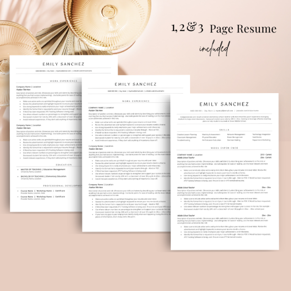 School Principal Resume Template for Word & Pages, Teacher Resume ...