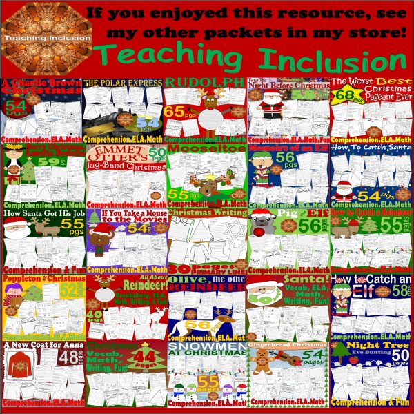 The Polar Express Christmas Fun Worksheets Math ELA Coloring Crafts NO ...