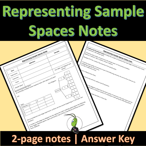 Representing Sample Spaces Geo Guided Notes Probability and Measurement ...