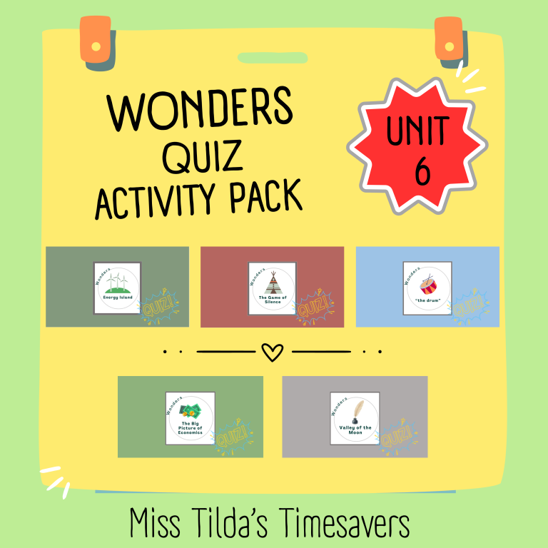 Grade 4 Wonders Unit 6 PowerPoint Assessment Pack - Made By Teachers