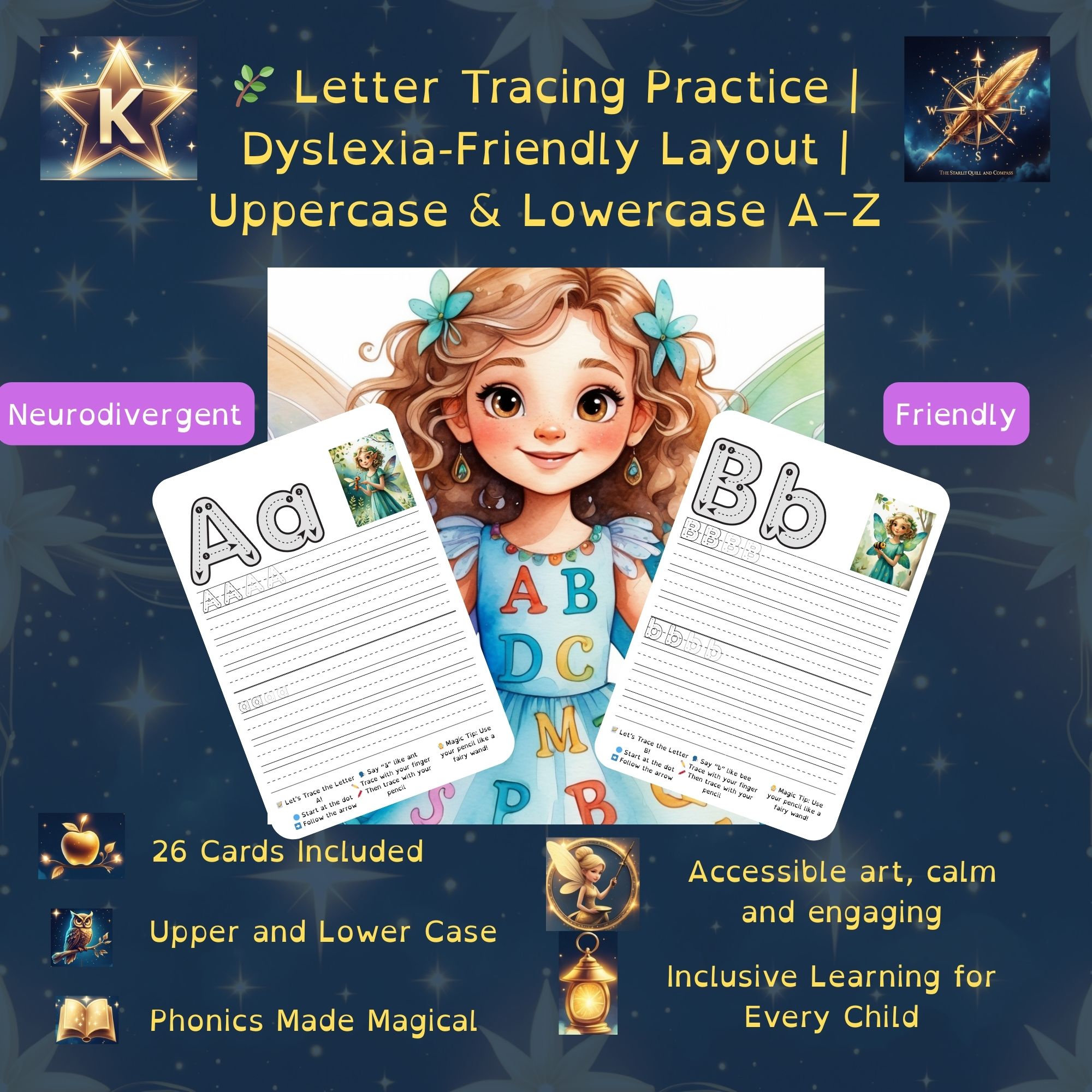 Fairy Forest Alphabet Letter Recognition Worksheets Standard Version ...