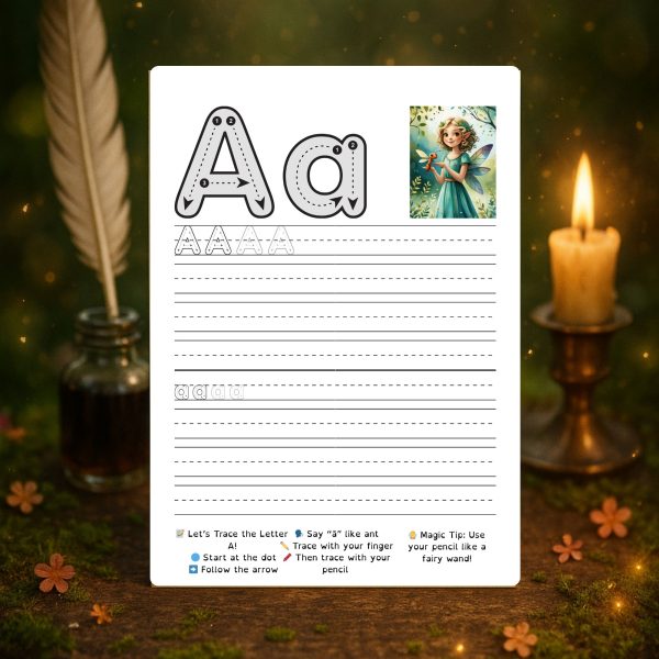 🌿 Letter Tracing Practice A–Z | Dyslexia-Friendly | Uppercase ...