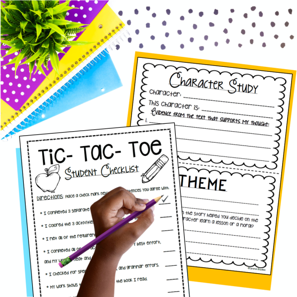 Reading Response Fiction Tic Tac Toe Menu Choice Board - Made By Teachers