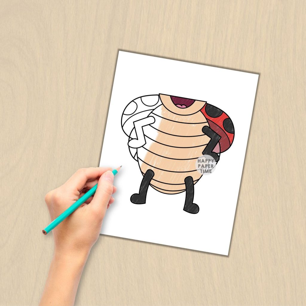 Ladybug Puppet Paper Bag Craft Activity Coloring Bug Insect | Made By ...