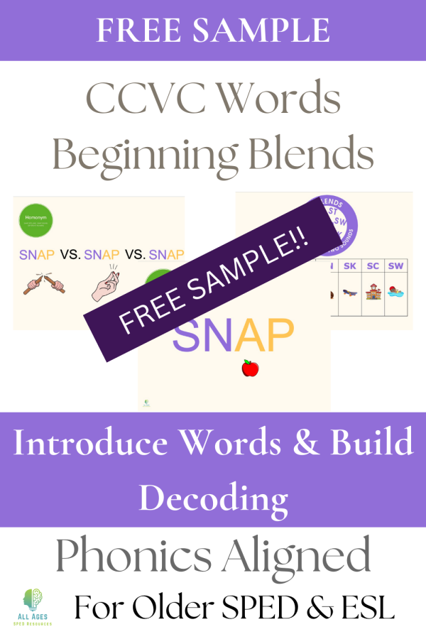 FREE S Blends (-st, -sk, -sp) Word Deck Sample | Phonics Introduction ...
