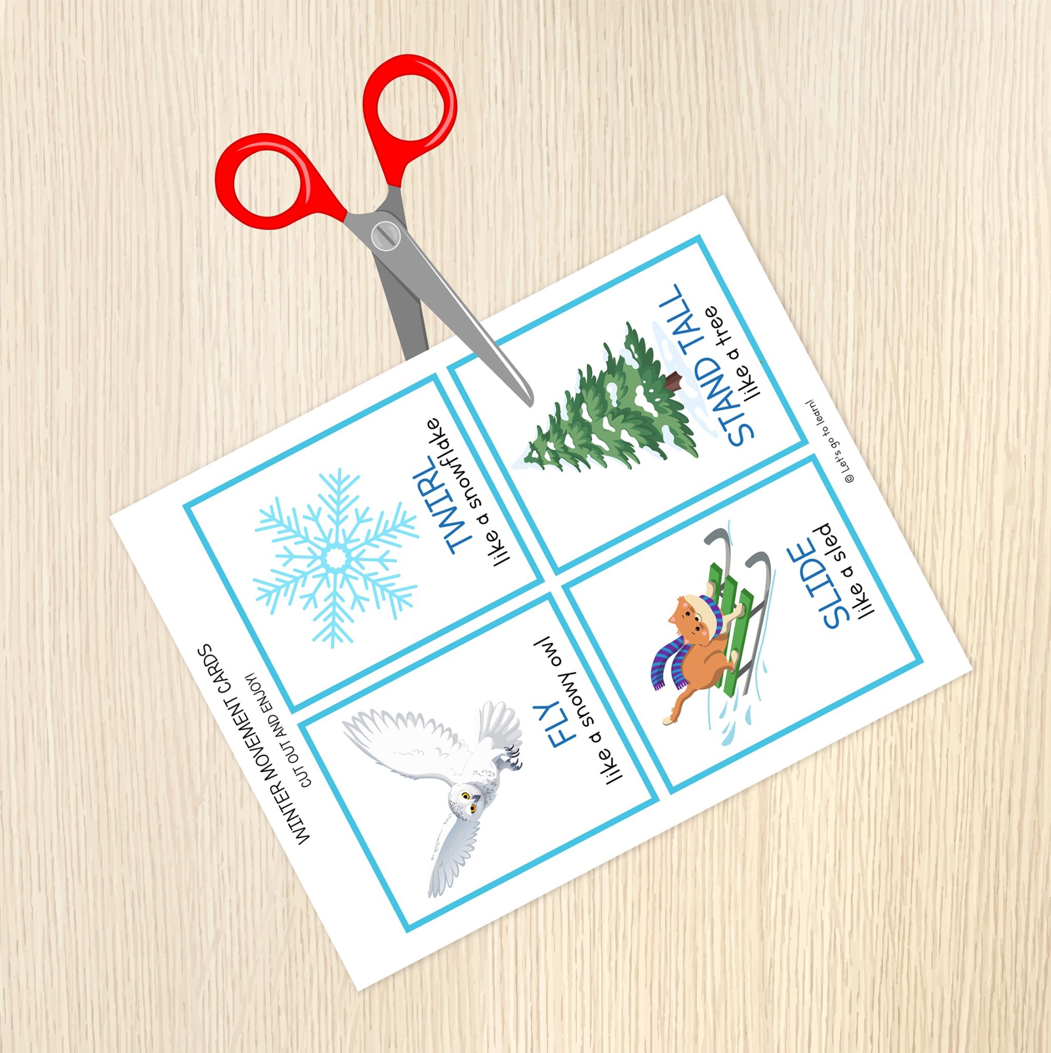 Winter Movement Cards, Winter Game, Gross Motor Skills, Brain Breaks ...
