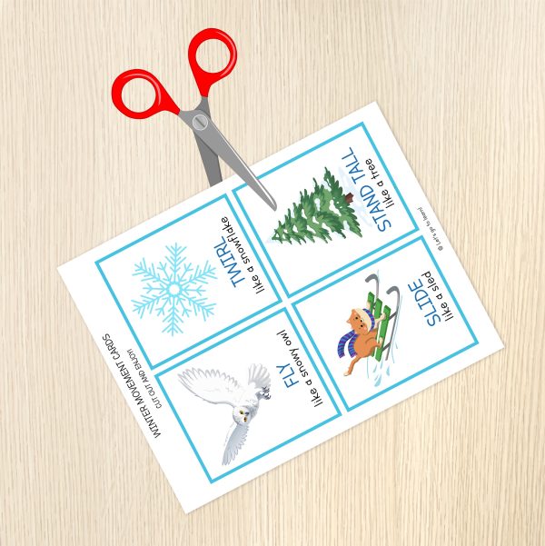 Winter Movement Cards, Winter Game, Gross Motor Skills, Brain Breaks ...