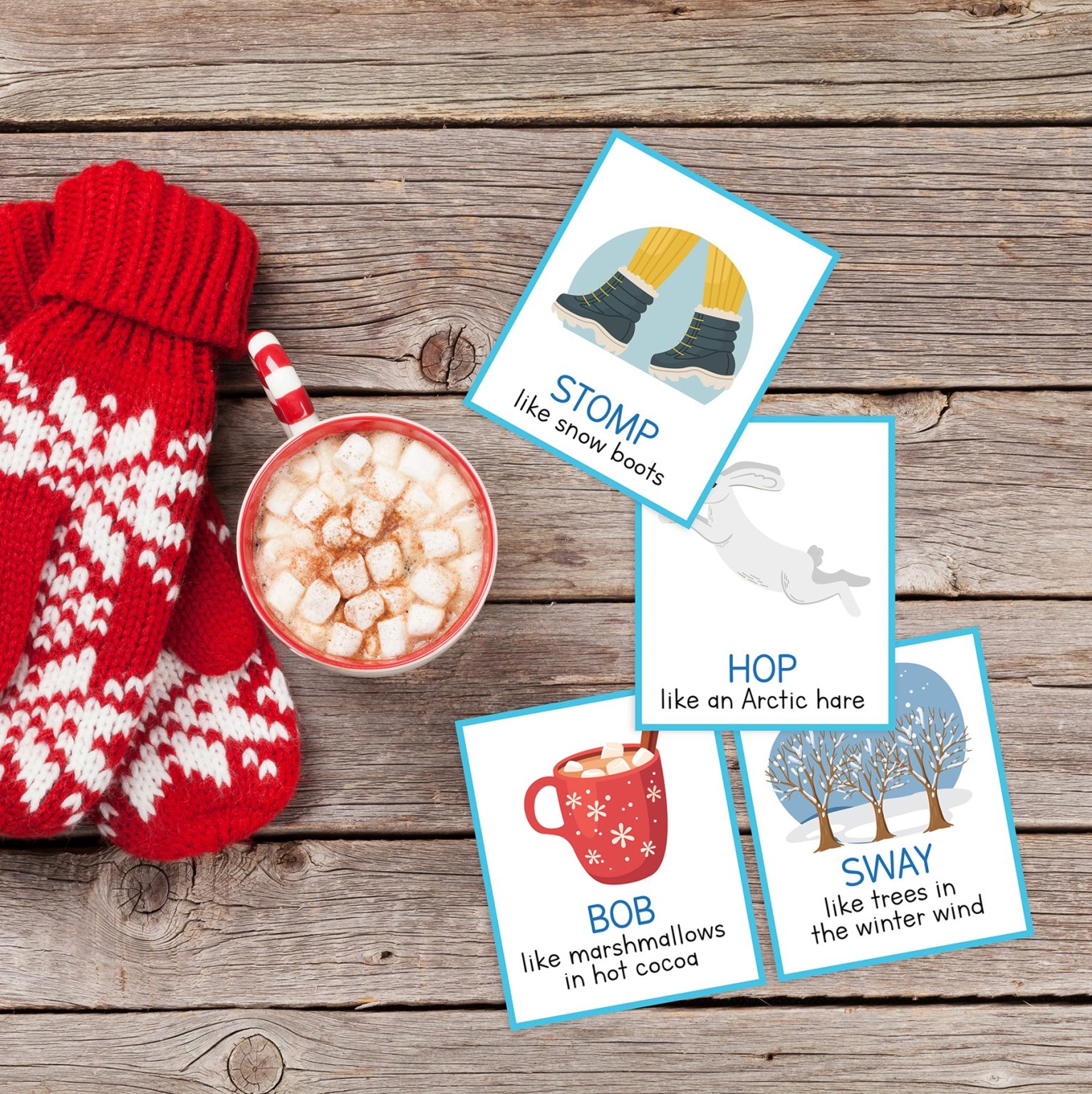 Winter Movement Cards, Winter Game, Gross Motor Skills, Brain Breaks ...