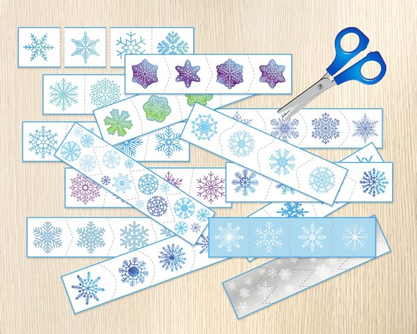 Snowflakes Scissor Skills, Winter Cutting Practice, Winter Cutting ...