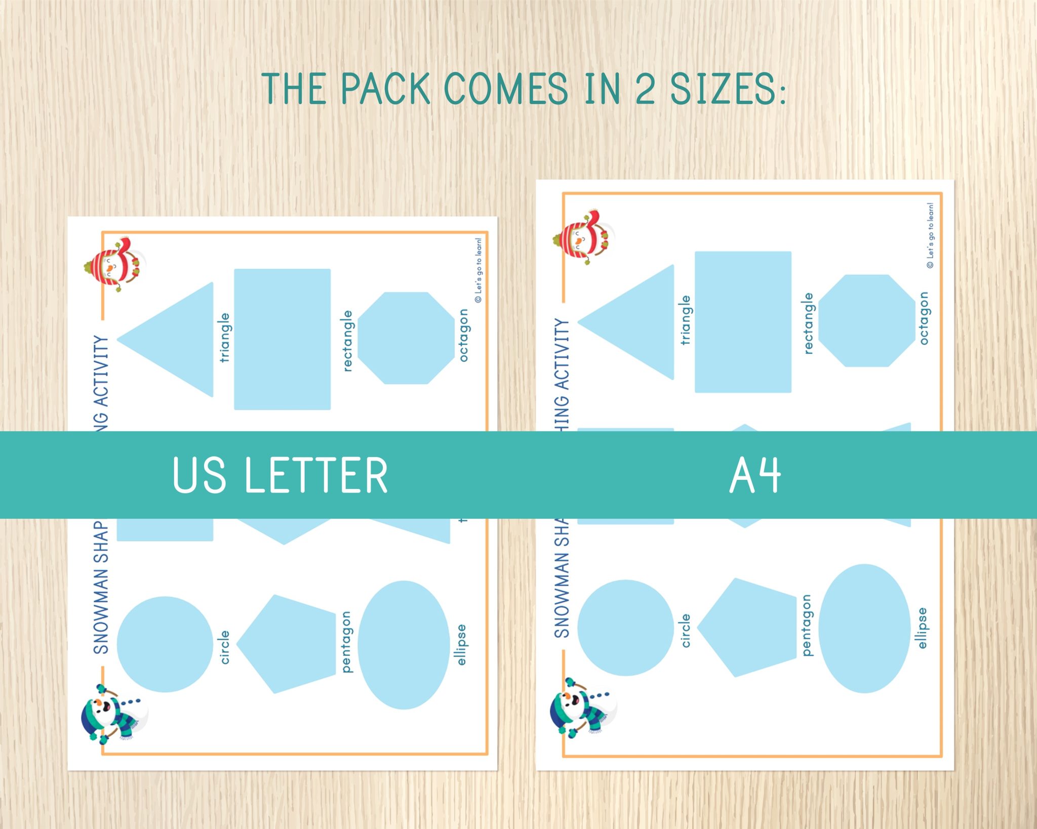 Snowman Shape Matching Game – Winter Math Activity - Math Busy Book ...
