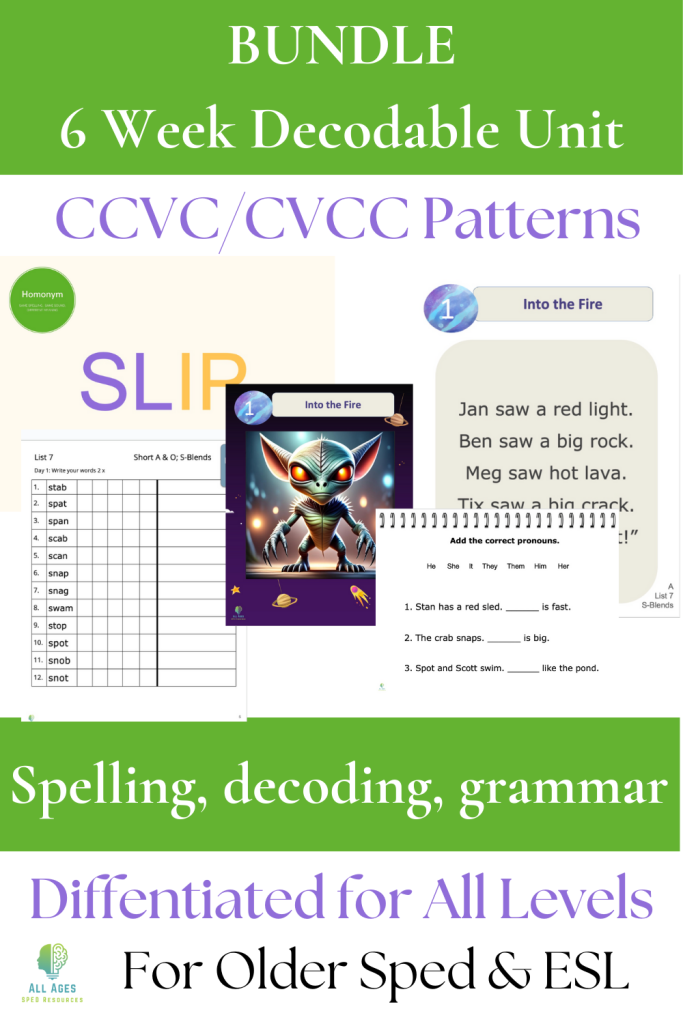 Complete CCVC/CVCC Literacy Mega Bundle for Older Readers | SOR-Aligned ...