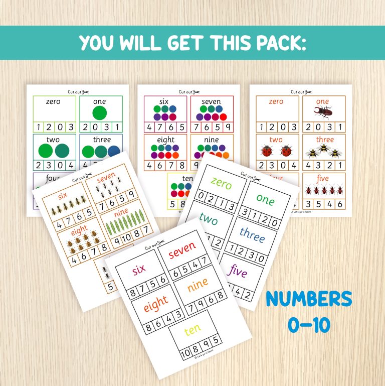 Number Word Count & Clip Cards – Numbers 0–10 - Counting Activity ...