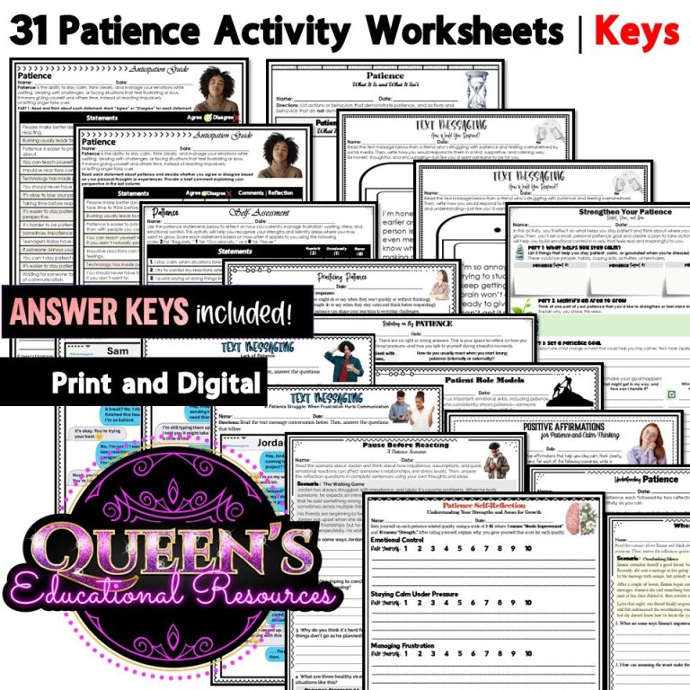 Patience | Emotional Regulation | Self-Control | Patience Activities ...