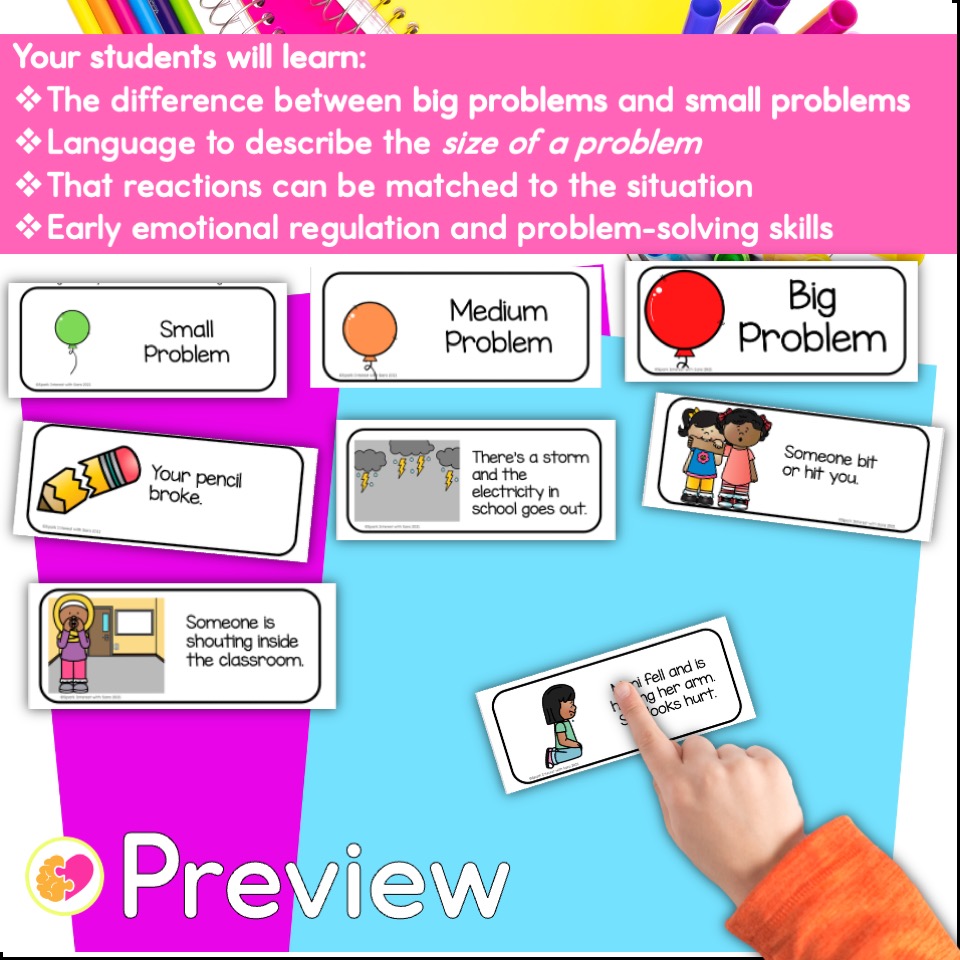 Big vs Small Problems Activities Bundle Preschool & Kindergarten | Made ...
