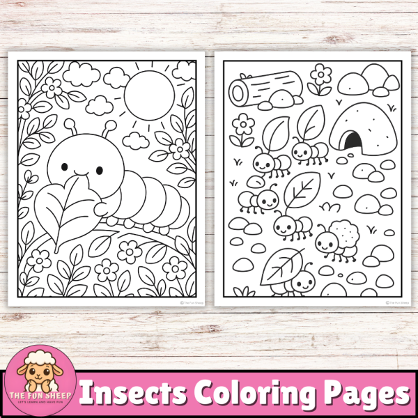 Insects Coloring Pages | Bugs Coloring Sheets for Kids Spring &Summer ...