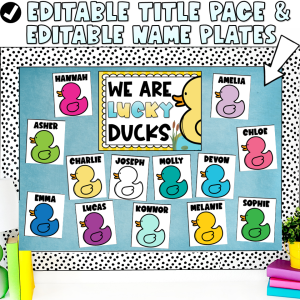 St. Patrick's Day Lucky Ducks Door Decorations Bulletin Board Display ...