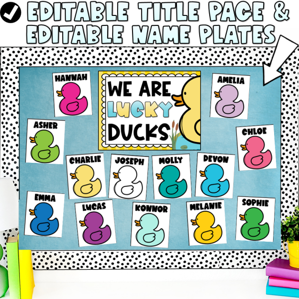 St. Patrick's Day Lucky Ducks Door Decorations Bulletin Board Display ...