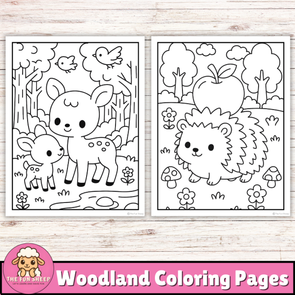 Woodland Coloring Pages | Forest & Nature Activity Woodland Animals ...