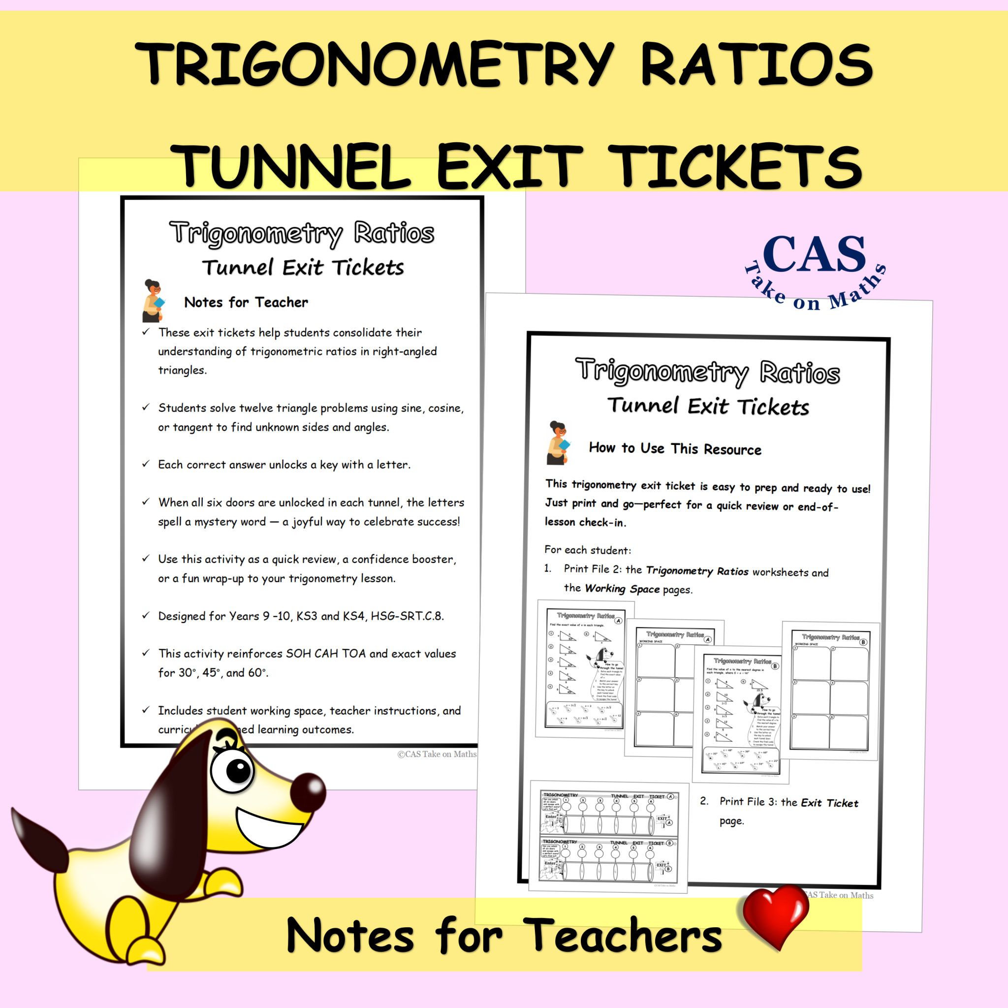Right Triangle Trigonometry Exit Ticket – Crack the Code & Escape the ...